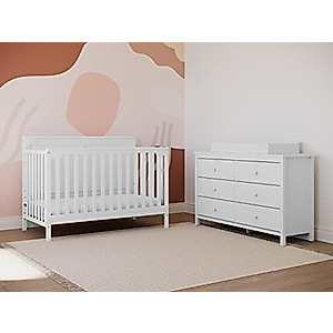 STORKCRAFT ALPINE 6 DRAWER DRESSER - WHITE