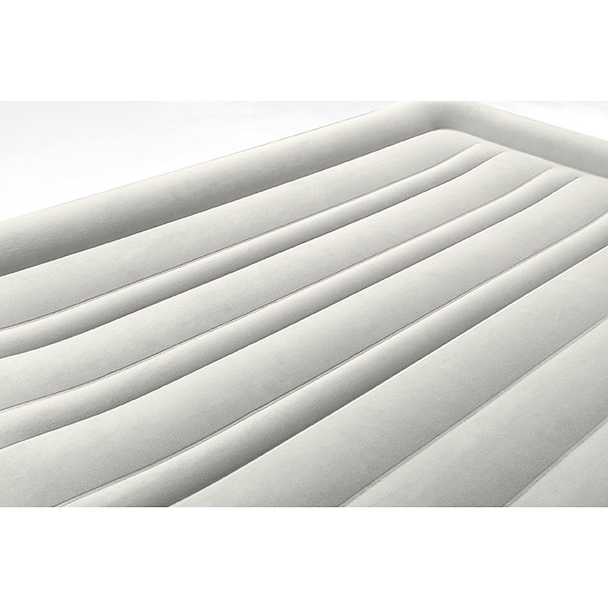 Intex 64095T TruAire Luxury Queen-Sized Air Mattress 18 Inch Tall Airbed with Built-in Air Pump and Carrying Storage Bag, Gray