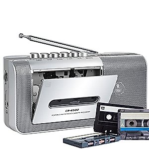 Gracioso Portable Cassette Player and Recorder, Cassette Tape Player/Recorder with AM/FM,Loud Build-in Speaker,Microphone,3.5mm Earphone Jack,Powered by AC or AA Battery for Gift,Home
