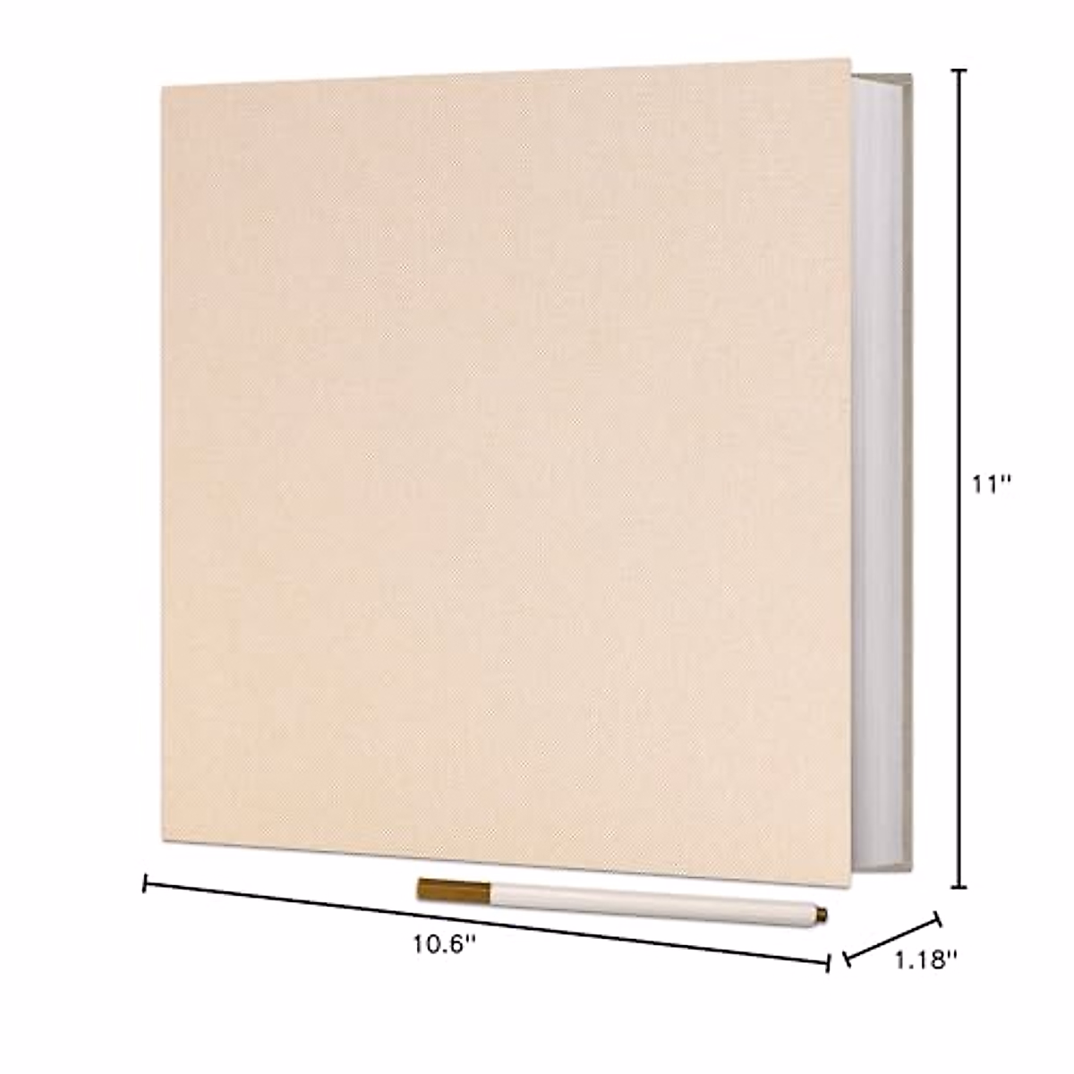 Vienrose Large Photo Album Self Adhesive for 4x6 5x7 8x10 Pictures Scrapbook Album DIY Scrap Book 40 Sticky Pages with A Metallic Pen Beige