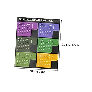 Ciieeo 1 Set Books Calendar Sticker Labels tag School Book tabs Planner Accessories DIY Planner tabs Multi-Function Book tabs Household Planner tabs Adhesive Tape Paper Office Portable