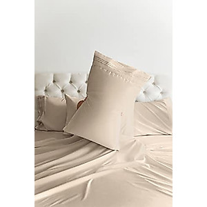 Queen Size Sheet Set - 6 Piece Set - Hotel Luxury Bed Sheets - Extra Soft - Deep Pockets - Easy Fit - Breathable & Cooling Sheets - Wrinkle Free - Comfy - Cream Bed Sheets - Queens Sheets - 6 PC