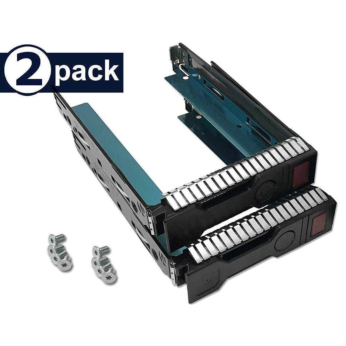 (2 Pack) MDD 3.5" LFF SAS & SATA HDD/SSD Smart Carrier Hard Drive Caddy/Tray (651314-001) for HP Gen8 Gen9 Proliant Server