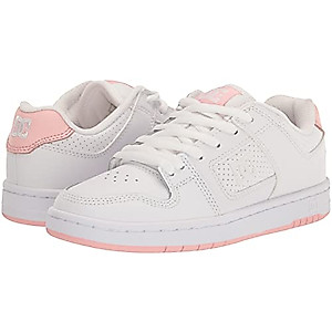 DC Women's Manteca 4 Casual Skate Shoe, White/Pink, 9.5