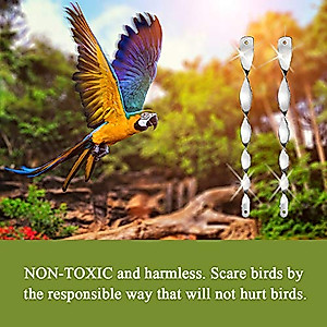 10-Pack Extra Sparkly Reflective Pinwheels+12Pcs/12Inch Bird Scare Reflective Rods