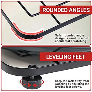 Sakuchi Pots and Pans Organizer for Cabinet, 3 Tiers Heavy-Duty Pot and Pan Rack for Kitchen Organization, Height Adjustable and Space Saving Pot Organizer, Black