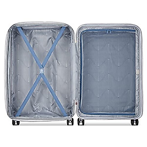 DELSEY PARIS Cruise 3.0 Hardside Expandable Luggage with Spinner Wheels, Platinum, Checked-Large 28 Inch