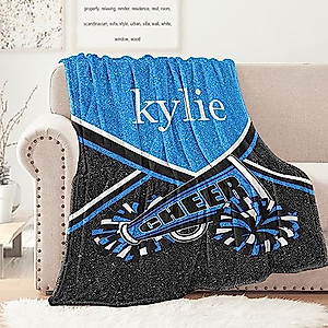 Batorkpl Personalized Cheerleader Gifts Blanket for Girls Custom Cheerleading Gifts with Name Cheer Gifts for Cheerleaders Cheer Gift Cheer Squad Birthday Gift Ideas for Girls