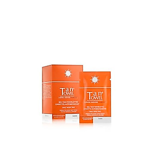 TanTowel Half Body Tan Towelettes - 10 Pack, Dark, 10 Count (Pack of 1)