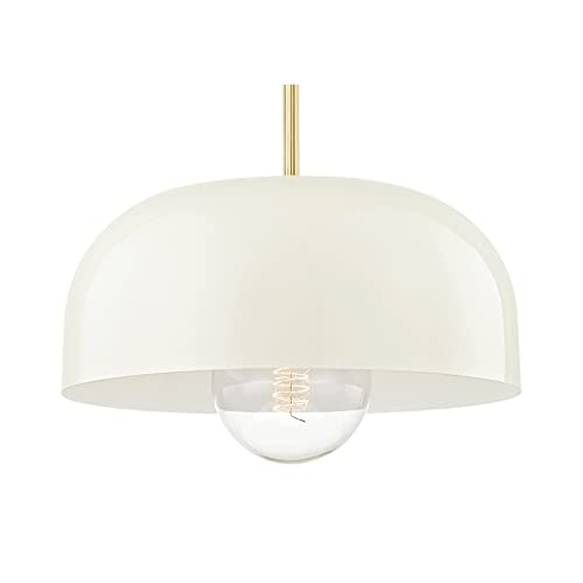 Hudson Valley Lighting - Avery One Light Large Pendant in Style-14 Inches Wide by 5.75 Inches High-Aged Brass/Cream Finish -Traditional Installation