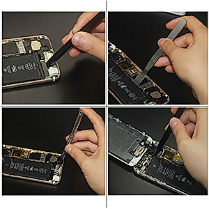 Ewparts Professional Electronics Plastic Pry Tool Kits 9 Pieces Opening Pry Tool Repair Kit with Metal Spudger Tool Kit DIY Electronics Kit Mobile Tweezers for Laptop Computer Screen Opening Repair