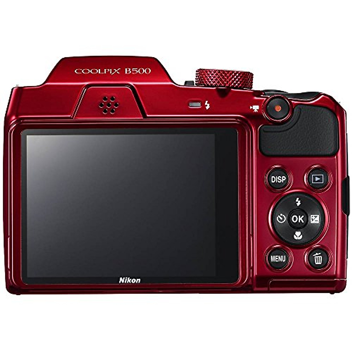 Nikon COOLPIX B500 16MP 40x Optical Zoom Digital Camera w/ WiFi - Red (Renewed) + 16GB SDHC Accessory Bundle