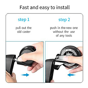 PERFEHAIR Hair Free Caster Wheels for Hairstylist Trolley, Salon Hair Color Tray, Hair Chair, Rolling Stool, Hair Stylist Cart, Beauty Spa Furniture Equipment (Set of 1)