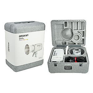 Aputure Amaran 300c RGBWW 300W COB Video Light Bowen Mount,26,580 lux @1m with Hyper Reflector,2,500K to 7,500K CCT with G/M Adjustment,APP Contorl (White)