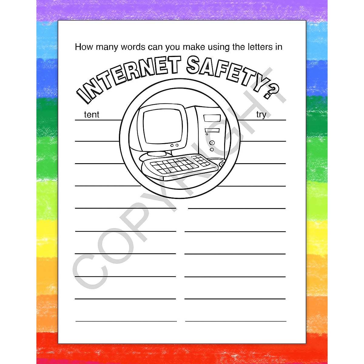ZOCO - Internet and Web Safety - Kids Educational Coloring Books (25 Bulk Pack, Without Crayons) - Stay Safe Online - Games, Puzzles, Activities for Children