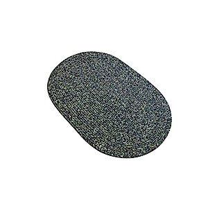 Sabrina Tweed Indoor/Outdoor Oval Braided Rug, 4 by 6-Feet, Denim