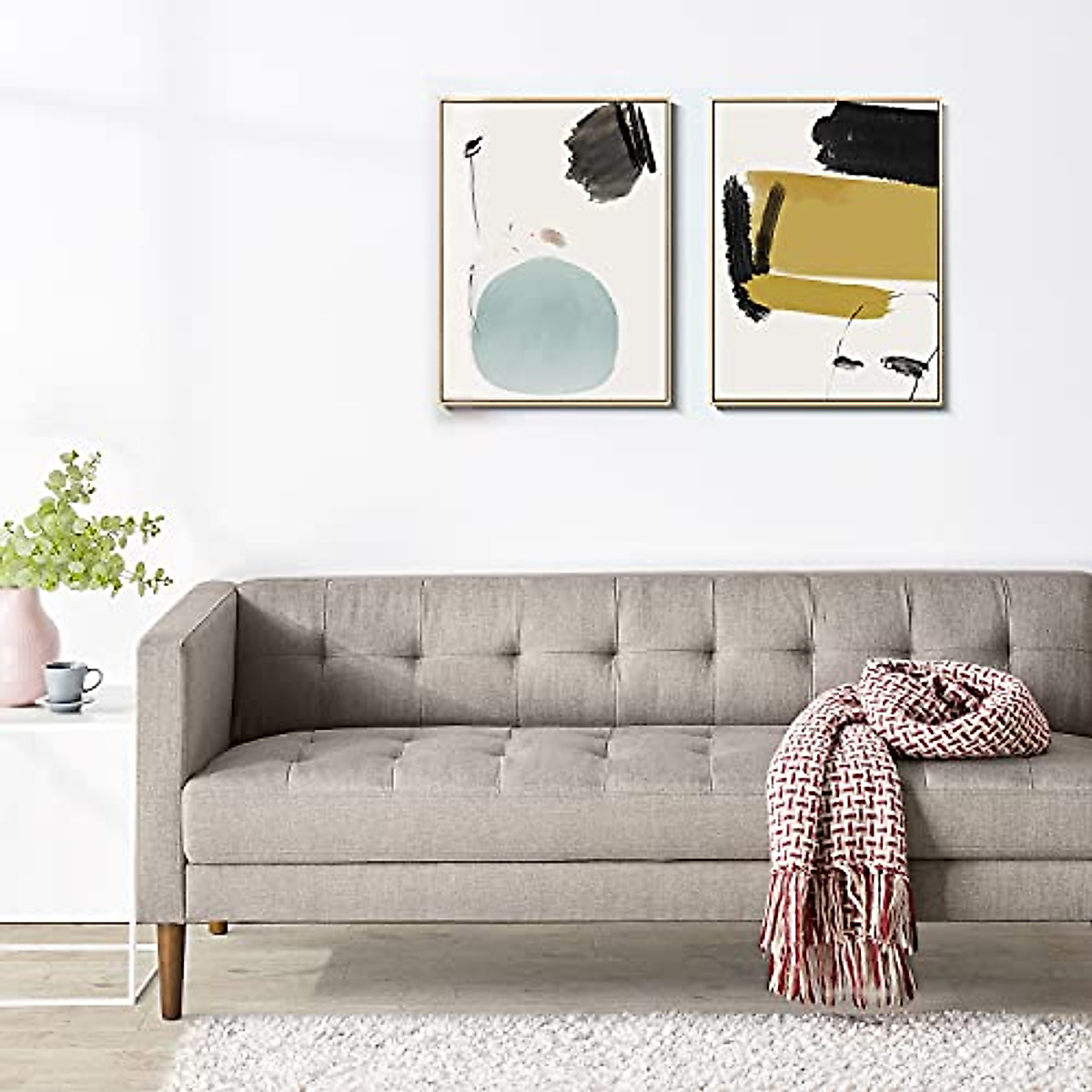ZINUS Pascal Sofa Couch / Tool-Free, Easy Assembly, Oatmeal