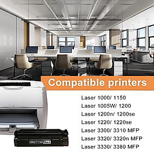 15A Black Toner Cartridge 1-Pack: Compatible Replacement for HP 15A Works with Laser 1000 1150 1005W 1200n 1200se 1220 1220se; Laser 3300 3320 3320n 3380 MFP | C7115A