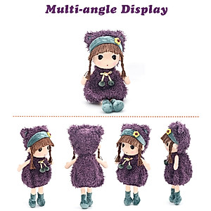 HWD Kawaii 17 inch Stuffed Plush Girl Toy Doll Good Gift for Kids Baby Lover.(Purple)