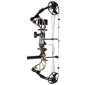 SAS Feud X 30-70 Lbs 19-31" Draw Length Compound Bow Pro Package for Hunting Field Target (Camo)