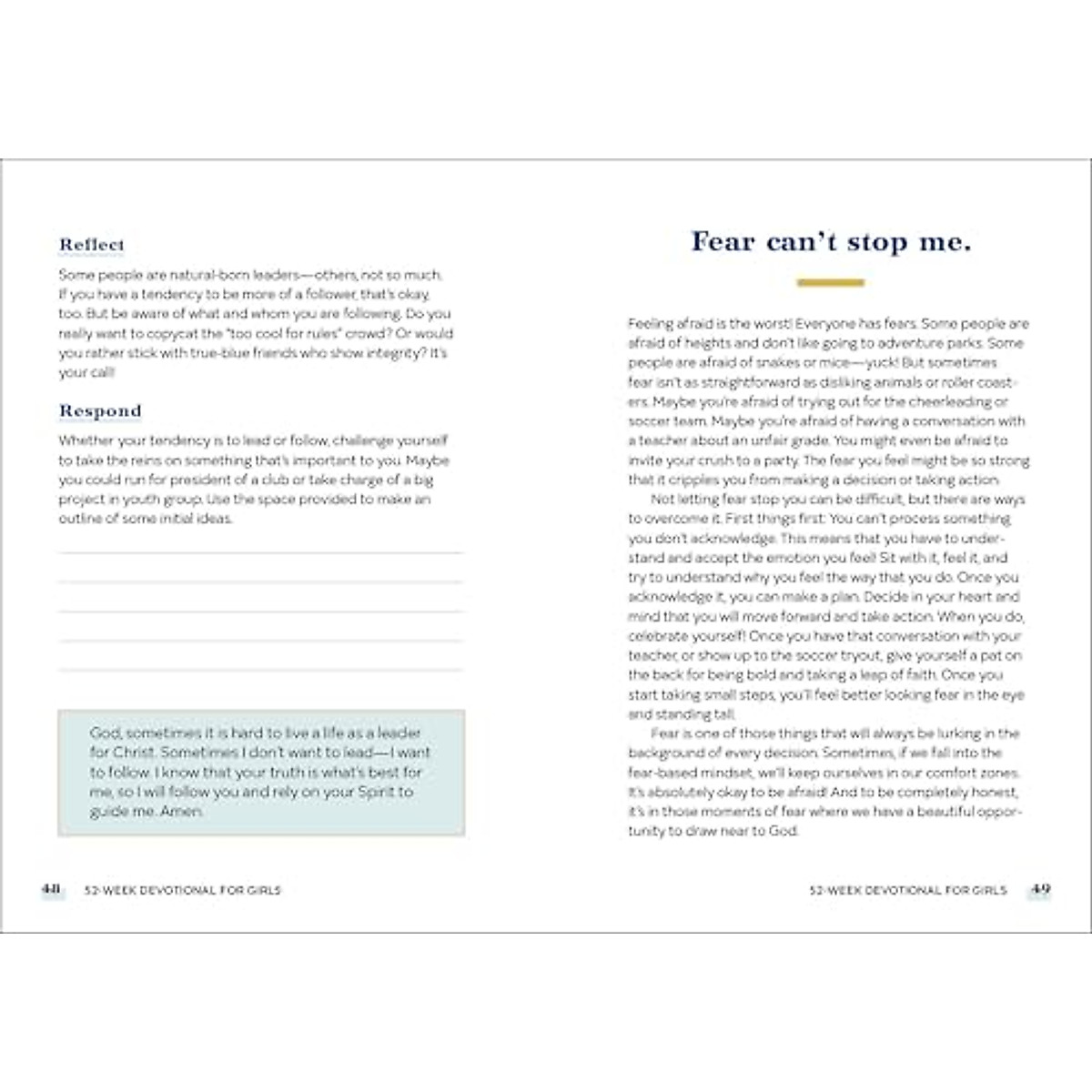 52-Week Devotional for Girls: Prayers for Growth and Inspiration