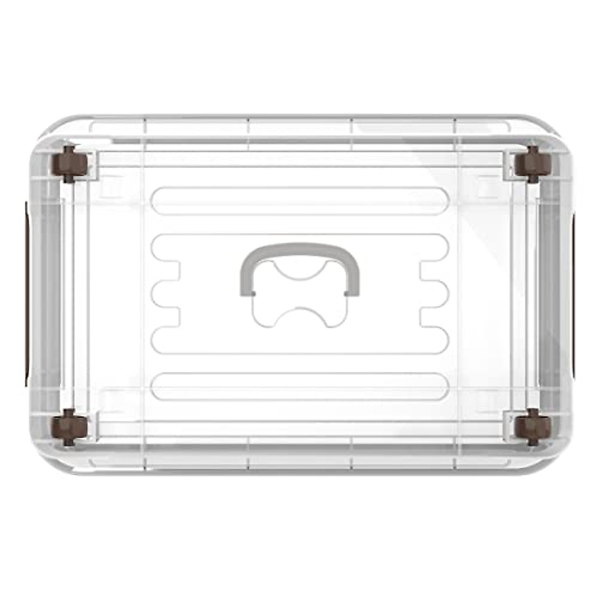 17 Quart Clear Storage Latch Box/Bin, 4-Pack Plastic Stackable Box Organization with Wheels Latching Handle and Lid