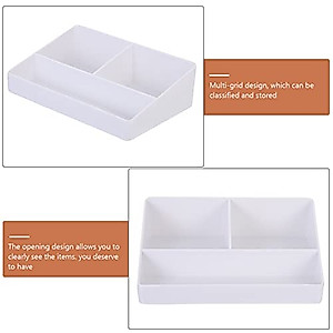 Tofficu 3 Compartment Coffee Condiment Holder Coffee Holder Storage Organizer Coffee Sugar Tea Bags Holder for Breakroom Office Home use