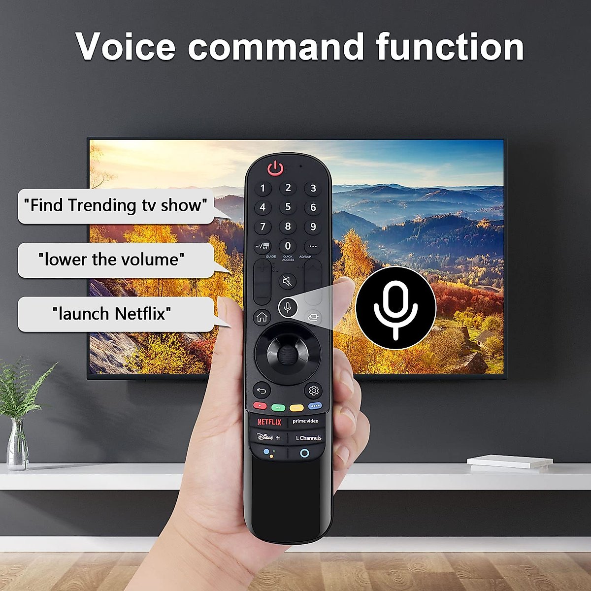 Voice Remote MR21GA AKB76036202 for 2021 LG Magic Remote with Pointer and Voice Function for LG TV Remote Control Replacement for LG OLED UHD QNED NanoCell 4K 8K Smart TVs