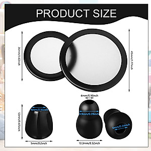 BBTO 24 Packs Stethoscope Spare Parts Kit, Black Stethoscope Replacement Parts Stethoscope Accessories Stethoscope Ear Tips Accessories for Stethoscope (Adult) (Adult and Pediatric)