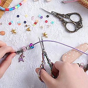 GLEXAL Crochet Scissors –Professional Grade Shears for sewing,Craft, Artwork, Crochet,trimming,Needlework,Yarn, Handicraft DIY Tool,Thread,Beauty Hair,4.5in Rainbow…