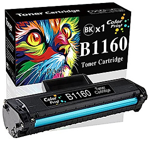 1-Pack ColorPrint Compatible B1160 Toner Cartridge Replacement for Dell B1160W 1160 Work with YK1PM 331-7335 HF44N HF442 B1163W B1165NFW Mono Laser Printer (Black)