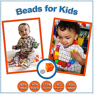 Skoolzy Occupational Therapy Toddler Toys - Jumbo Primary Lacing and Nuts and Bolts - Montessori Fine Motor Montessori Toys