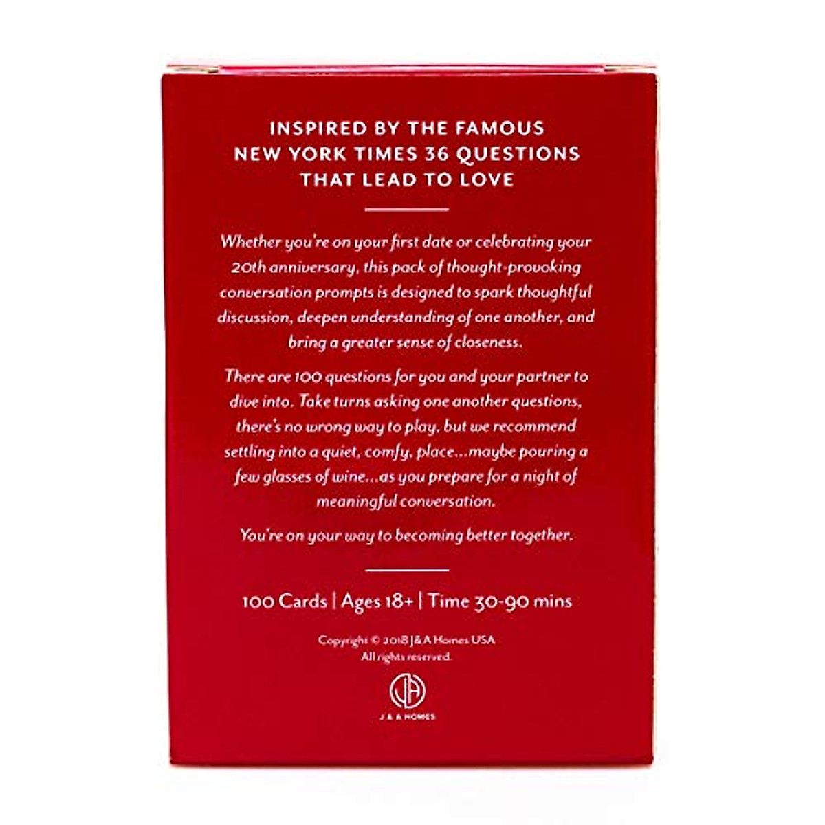 BETTER TOGETHER Couples Games Questions Card - Date Night 100 Fun Romantic Relationship Conversation Cards for Couple Game Gift - Adults were Really in Love Edition Activities Tonight Card Deck