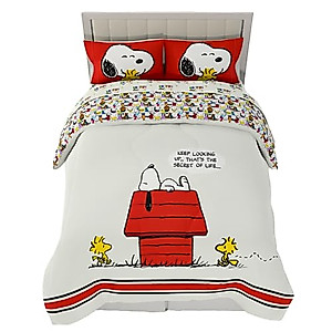 Franco Peanuts & Snoopy Classic Pals Super Soft Comforter and Sheet Set, 5 Piece Queen Size, (Official Licensed Product) Collectibles