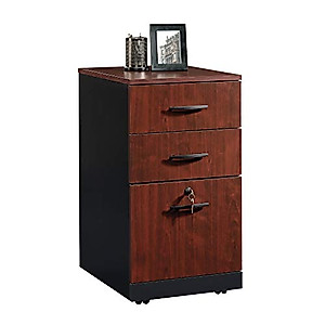 Sauder Via Pedestal, L: 15.55" x W: 19.45" x H: 28.54", Classic Cherry Finish