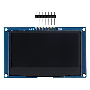DWEII 2.4" 2.42 inch 128x64 OLED LCD Display Module SSD1309 7 Pin SPI/IIC I2C Serial Interface for Arduino UNO R3 DIY Electronic - White Light