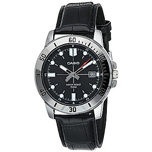 Casio MTP-VD01L-1EV Men's Enticer Stainless Steel Black Dial Casual Analog Sporty Watch
