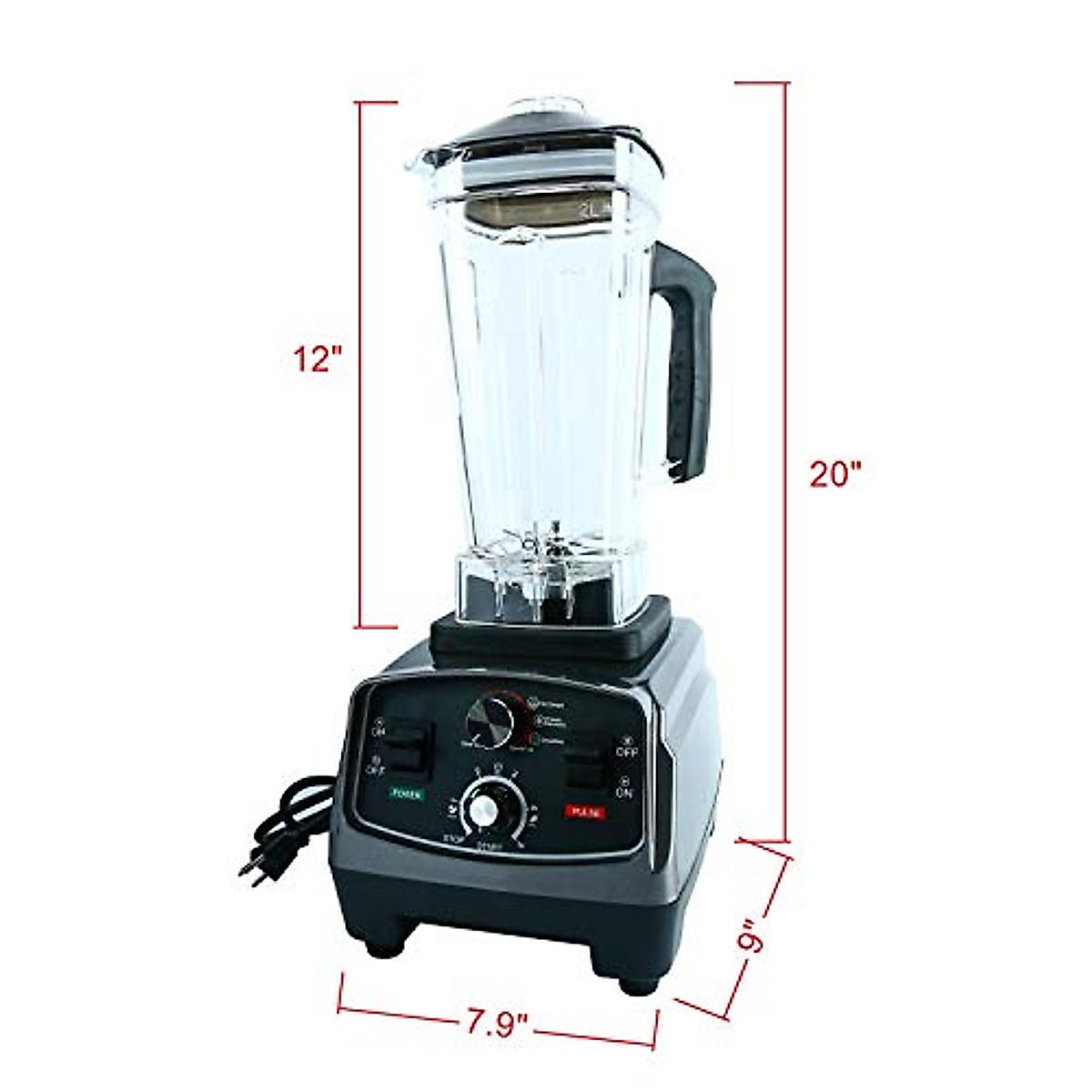 Homend 1400 Watt Commercial Blender, Professional Kitchen Juicer Blenders for Drinks and Smoothies with 67oz BPA-Free Pitcher,Commercial Heavy Duty Blender Food Processor Combo for Soups,Nuts & Batter