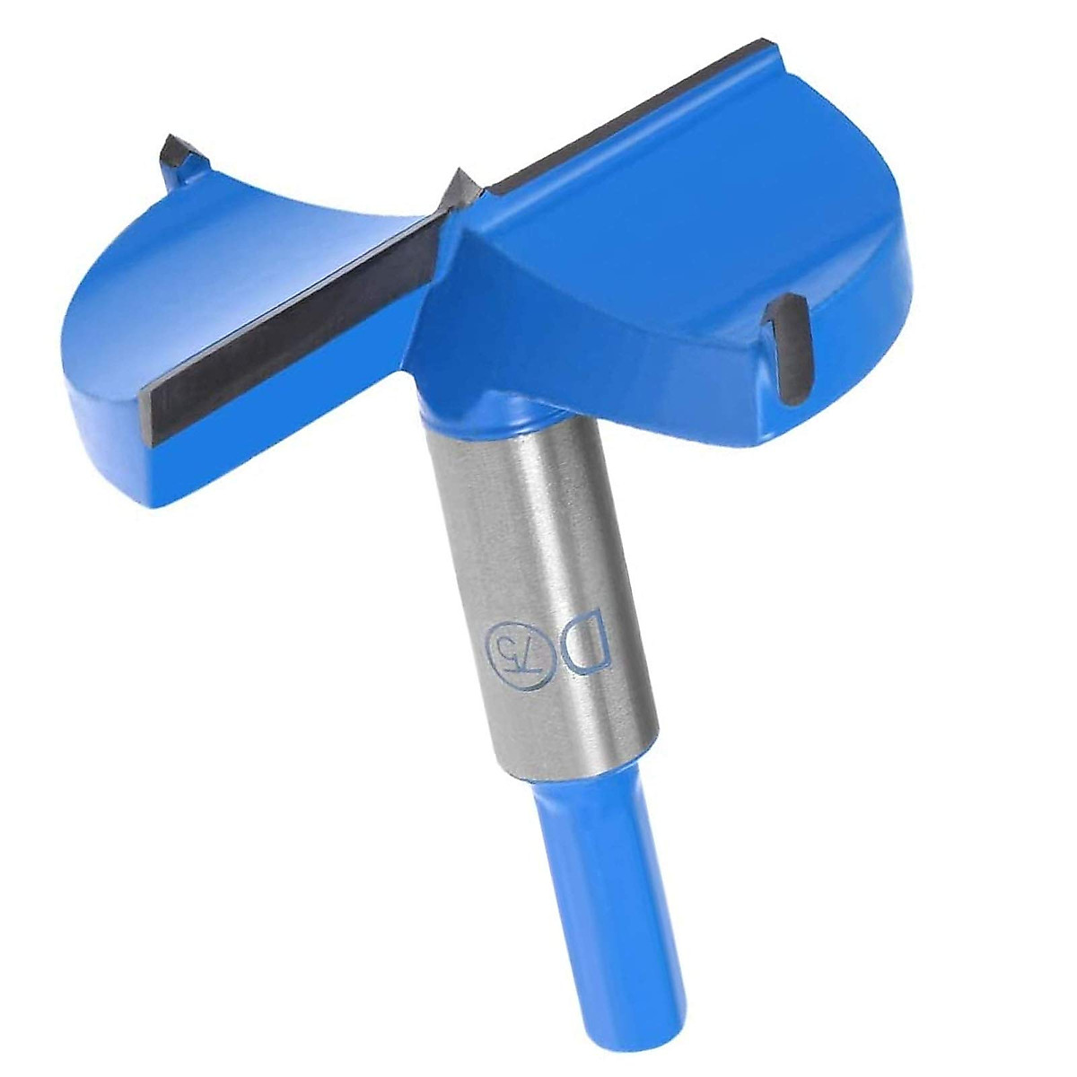 Forstner Drill Bits 75mm Drill Bit Woodworking Hole Saw Wood Cutter Professional Alloy Wood Drilling Woodworking Hole Boring Bit Power Rotary Cutting Tool Blue (1Pcs)