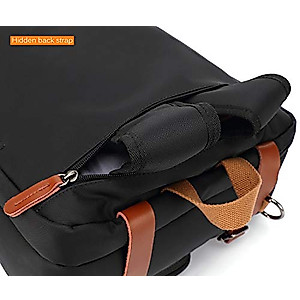 CoolBELL Convertible Backpack Messenger Shoulder Bag Laptop Case Handbag Business Briefcase Multi-Functional Travel Rucksack Fits 17.3 Inch Laptop for Men/Women (Black)