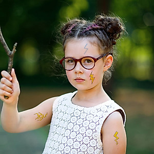 144 Pieces Lighting Bolt Tattoos Lightning Bolt Stickers Lightning Bolt Hand Temporary Tattoos Accessories Apparel Accessories for Birthday Party Favor Decorations,9 Styles