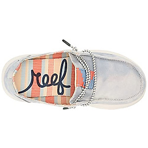 Reef Girls Kids Cushion Coast Sneaker, Washed Ocean, 2 Big