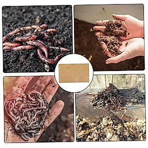 Peosaard Worm Blanket 4Pcs 24x24in Jute Fiber Easy Cutting Worm Bin Blanket for Composting with Pull Ring Foldable Worm Blankets for Worm Farm Worm Composting Bin, Worms for Composting