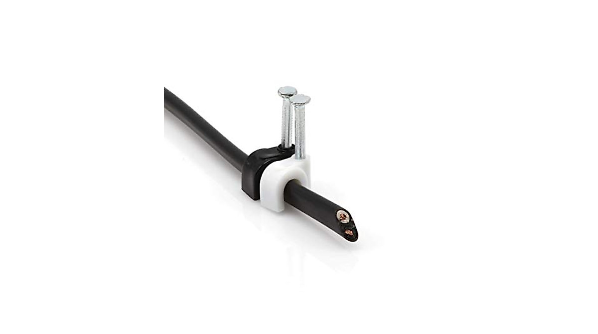 Single Coaxial Cable Clips - Strong & Durable 10 Pack