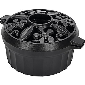 STBoo Wood Stove Steamer: Cast Iron Fireplace Humidifier | Indoor Pot for Home Heating | Round Bowl Fire Place Stove Covers Accessories Decorative | Matte Finish & Rust Resistan & 2.7 Quart, Black