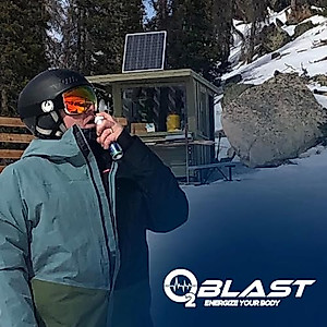 O2 Blast Oxygen Cans, 10 Liter 6 Pack Pure Oxygen Canisters with Sanitary Flip Top Cap, Portable Supplemental Oxygen for Breathing & High Altitude, Reduce Recovery Time & Increase Oxygen Levels.