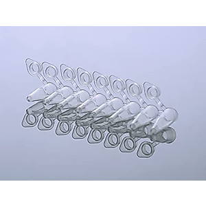 Nest Scientific 404001 Polypropylene PCR 8-Strip Tubes, Individual Attached Flat Caps, 0.2 mL, Clear, 120 per Pack, 1200 per Case (Pack of 1200)