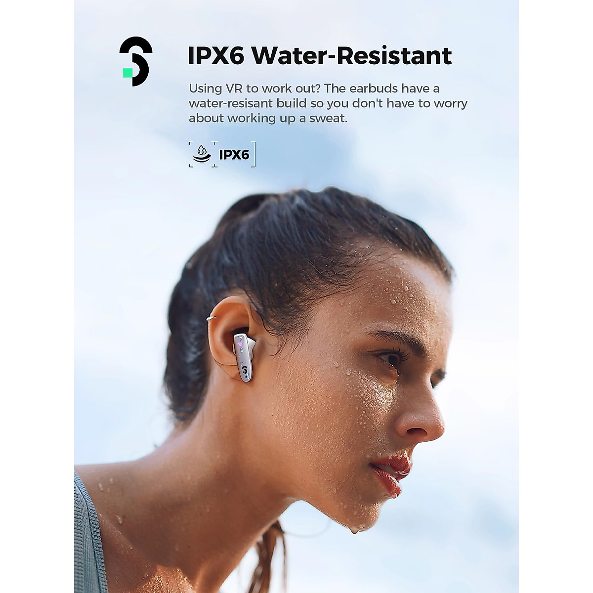 SOOMFON VR Wireless Gaming Earbuds 16ms Low Latency, Dual Connection, 2.4GHz Wireless, USB-C Dongle Included - Compatible with Quest 2, Quest Pro, PS5, PS4, Steam Deck, PC, Switch