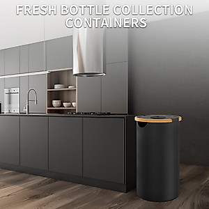 Muzooy Recycling Bin for Kitchen Indoor Home, Large 32 Gallon 120L Recycle Bin with Lid Removeable Reusable Inner Bag Bottle Can Glass, Collecting Glass Paper Plastic Metal Empty Bottles