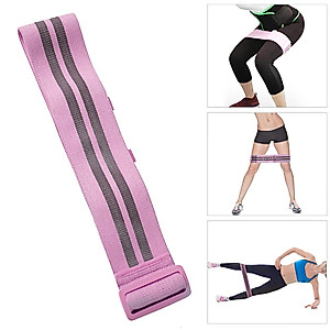 Adjustable Hip Resistance Band, Qiilu Unisex Adjustable Hip Resistance Band Hip Resistance Band Loop Circle Gym Yoga Fitness Exercise(Pink)